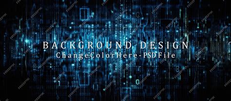 Digital Binary Code Matrix Background Premium Ai Generated Psd
