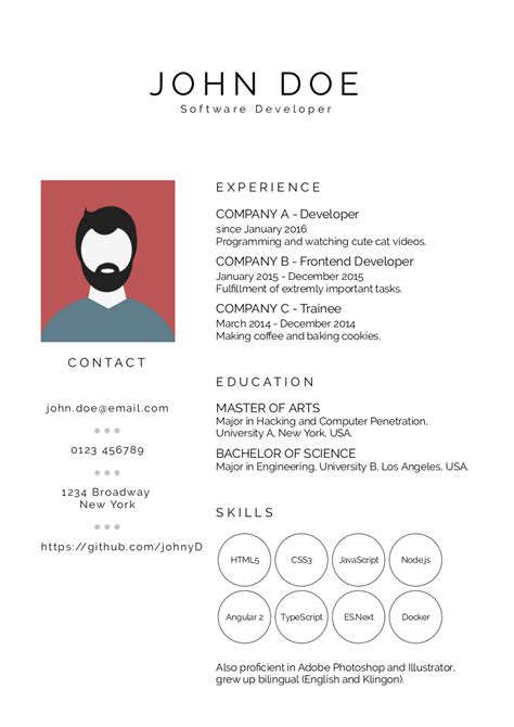 best resume ever首页、文档和下载 基于 vue 和 less 的精美简历生成工具 oschina 中文开源技术交流社区