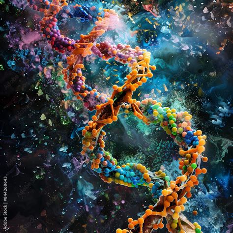 High Resolution Scientific Illustration Of Ribonucleic Acid Rna