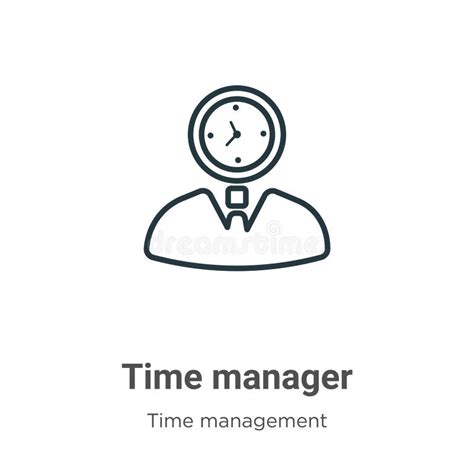 Project Manager Outline Vector Icon Thin Line Black Project Manager