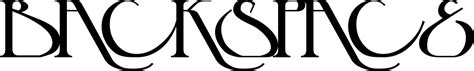 Backspace Font