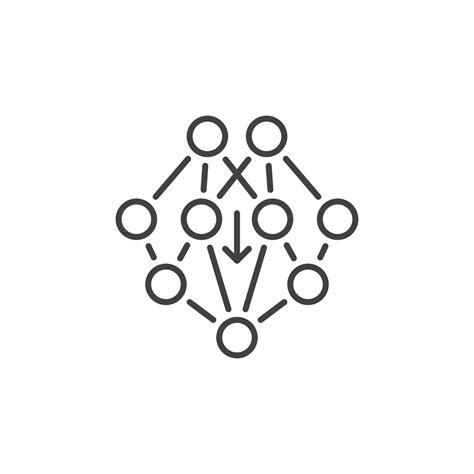 Neural Network Vector Concept Minimal Line Icon Or Symbol 22821375