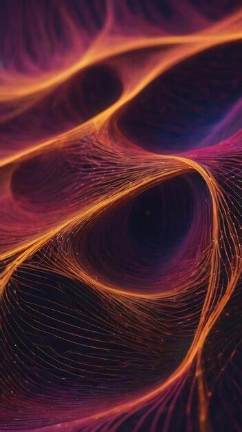 Premium Photo Wave Of Interlacing Points And Lines Abstract Background Technological Style For