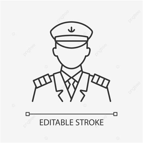 Male Captain Linear Icon Sign Contour Concept Vector Sign Contour Concept Png And Vector With