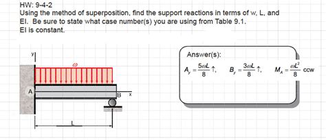 solved hw 9 4 2 using the method of superposition find the