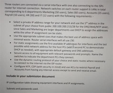 solved three routers are connected via a serial interface