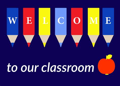 Welcome To Our Classroom Typography Poster Motivation School Quote
