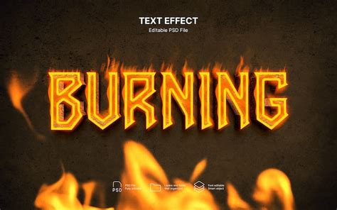 Premium Psd Fire Text Effect