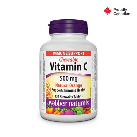 Webber Naturals® Vitamin C Chewable Natural Orange 500 Mg 120