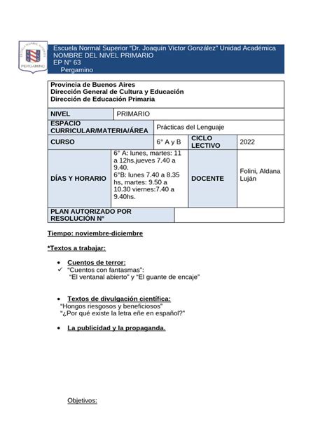 Secuencia Didáctica Noviembre Pdl Pdf Comillas Puntuación