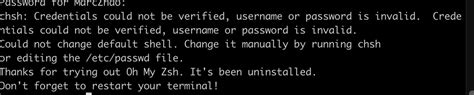 Cannot Uninstall Successfully Via Uninstall Sh · Issue 8104 · Ohmyzsh Ohmyzsh · Github
