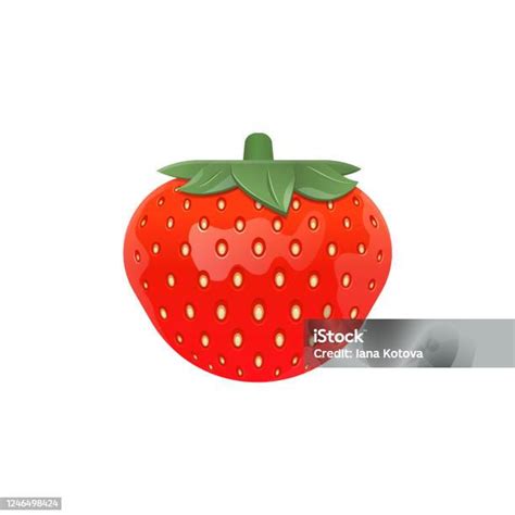 딸기 아이콘입니다 벡터 광택 잘 익은 베리입니다 껌 아이스크림 과자 및 디저트의 포장을위한 디자인 요소 0명에 대한 스톡 벡터 아트 및 기타 이미지 Istock