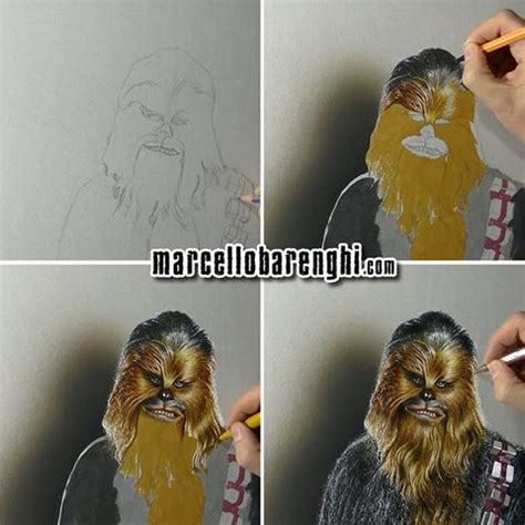 Chewbacca Star Wars Drawing Marcello Barenghi