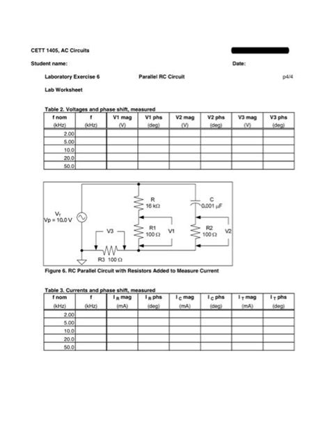 Figure 6 Rc Parallel Circuit With Resistors Added To