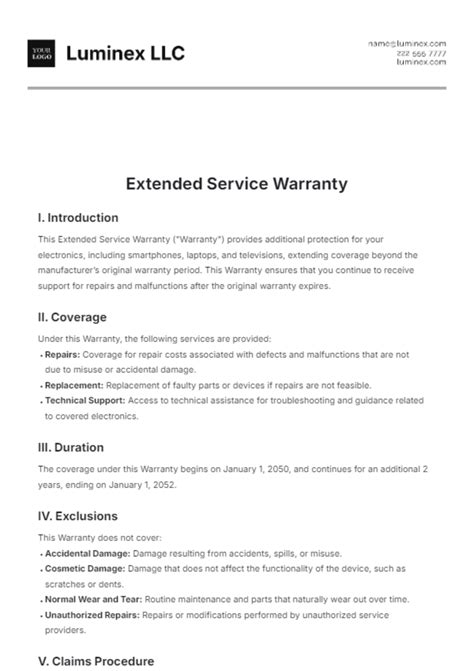 Free Roof Warranty Template To Edit Online