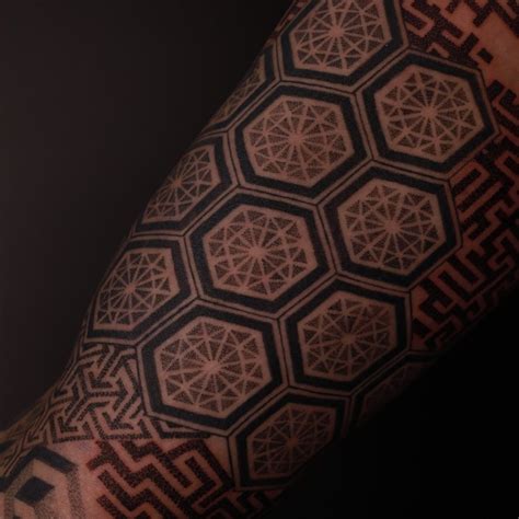 Hexagonal Sacred Geometry Forearm