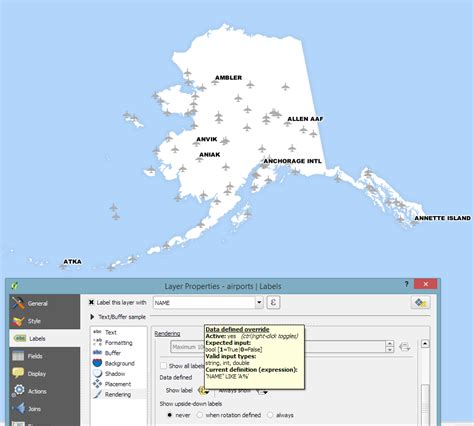 How To Label Only Selected Features In Qgis 28 And Up Free And Open Source Gis Ramblings