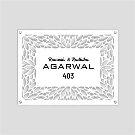 Premium Steel Name Plate Laser Cut Metal Nameplate Exquisitely Finished
