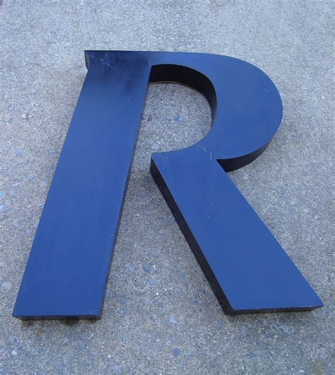 Letter R Large Uppercase Letter Wall Decor Black Decorative Type
