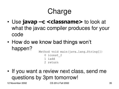 Lecture 19 0xcafebabe Java Byte Codes Cs201j Engineering Software