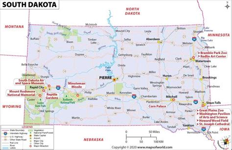 Южная дакота карта 60 фото