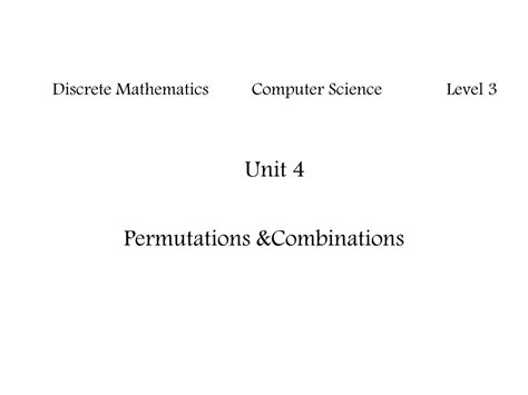 Ppt Mastering Permutations And Combinations In Discrete Mathematics