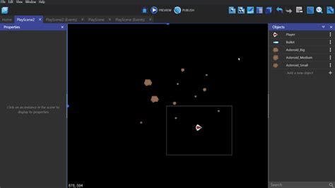 Asteroids GDevelop Documentation
