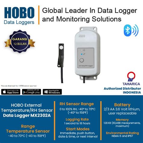 Jual Alat Pengukur Suhu Dan Kelembaban Hobo Mx2302a Data Logger Jakarta Timur Raya Stock