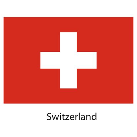 국가 스위스 벡터 일러스트 레이 션의 국기 프리미엄 벡터