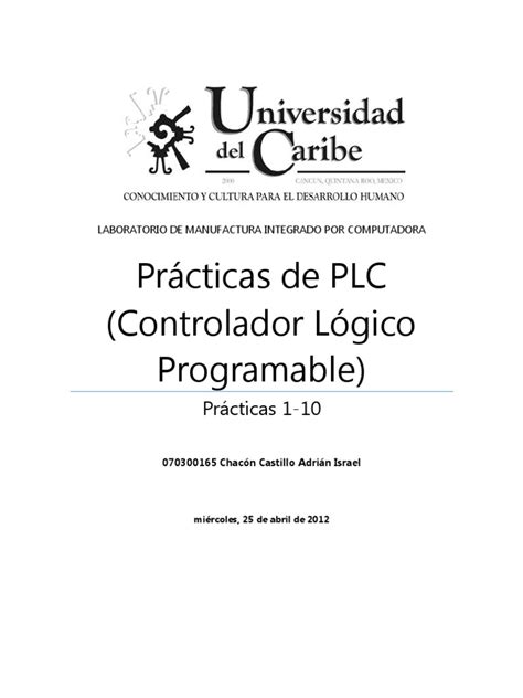 Practicas Plc Pdf Controlador Lógico Programable Simulación