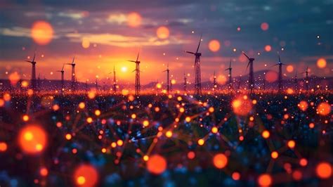 Premium Photo Interconnected Energy Nodes Facilitating Efficient