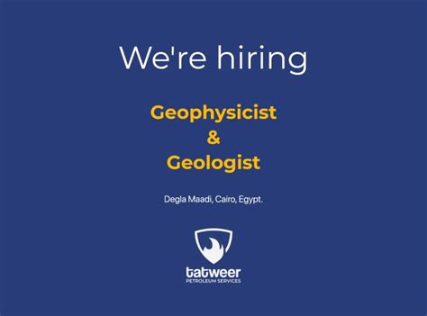 Mahmoud E On Linkedin Opportunity For Geologist And Geophysicist