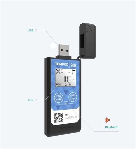 Tempsen Tempod 20b Bluetooth Usb Temperature Data Logger