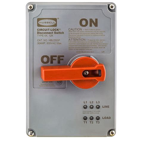 Hubbell Disconnect Switches Replacement Coverwith Led Phase Indication