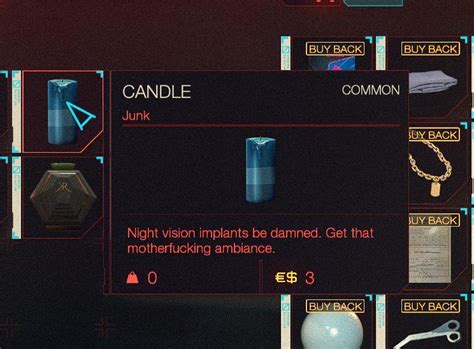 one of my favorite item descriptions in a game ever r cyberpunkgame