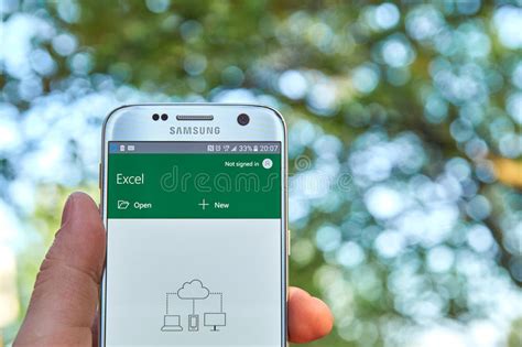 Microsoft Office Excel App Editorial Stock Image Image Of Sheet