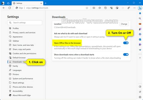 Enable Or Disable Open Office Files In Microsoft Edge Instead Of