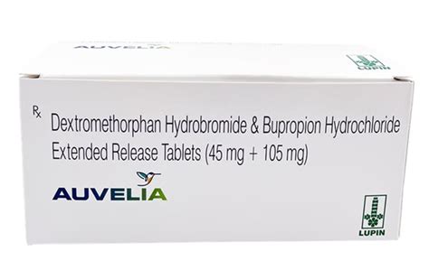 Auvelia オーヴェリア の個人輸入代行 デキストロメトルファン臭化水素酸塩 ブプロピオン塩酸塩 Dextromethorphan Hydrobromide Bupropion