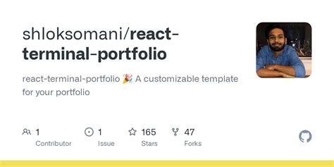 GitHub Shloksomani React Terminal Portfolio React Terminal Portfolio A Customizable Template