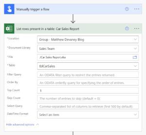 Fastest Way To Read Large Excel Table In Power Automate