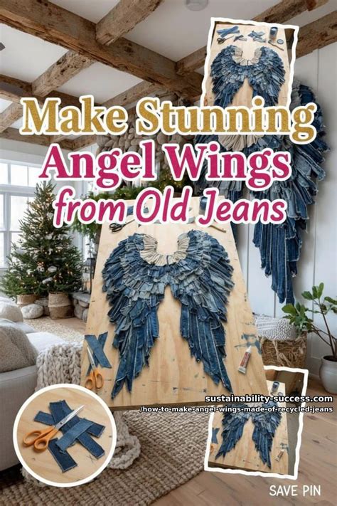 How To Make Stunning Angel Wings From Old Jeans For Your Home
