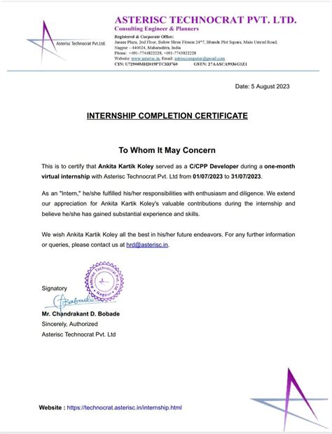 I Am Glad To Announce That I Have Successfully 🥳 Completed Virtual Internship In Cc At