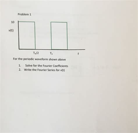 Solved For The Periodic Waveform Shown Above Solve For Chegg