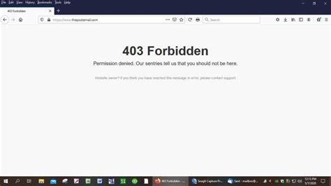 Fix Attempted For Annoying Forbidden Message The Post And Email