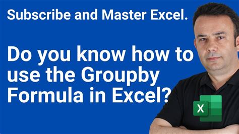 Do You Know How To Use The Groupby Formula In Excel Youtube
