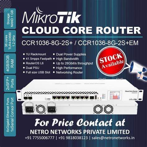 Netro Mikrotik Ccr Networking Router Cisco Networking
