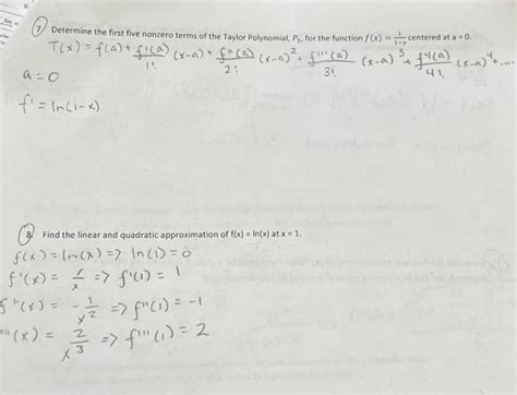 solved 7 determine the first five nonzero terms of the