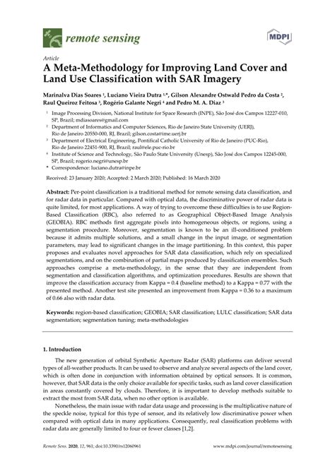 Pdf A Meta Methodology For Improving Land Cover And Land Use