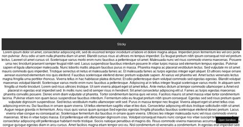 Vue Sticky Directive Sample Forked Codesandbox