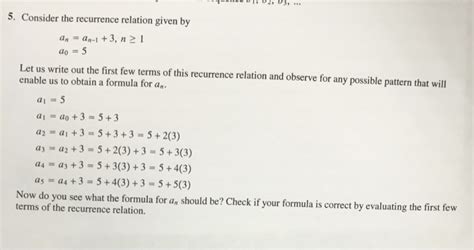 Solved Consider The Recurrence Relation Given By Let Us